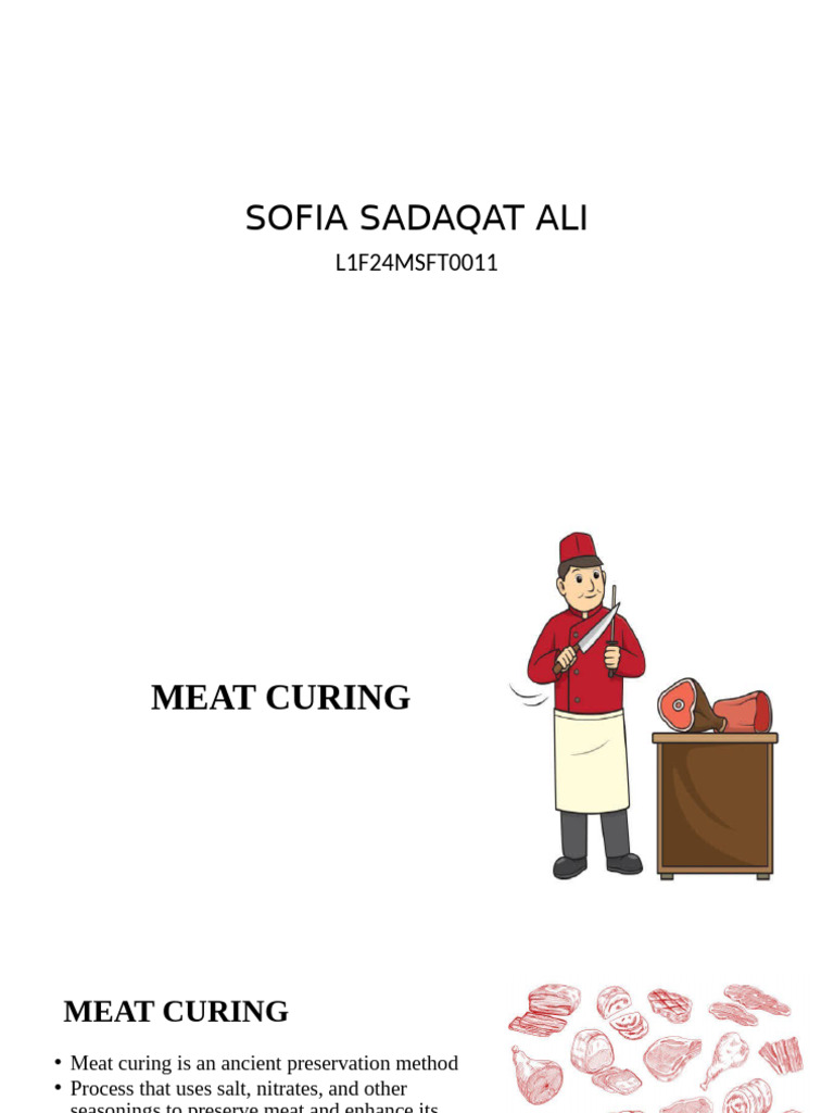 Curing Ppt | PDF | Curing (Food Preservation) | Food And Drink Preparation