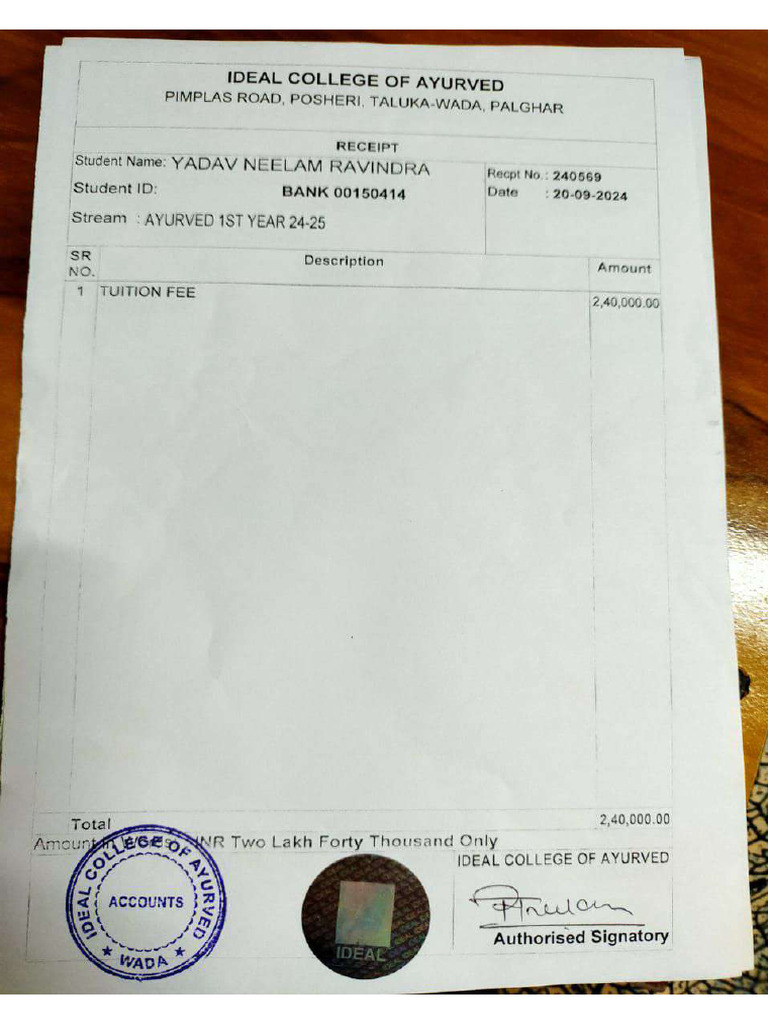 tution fees 240000 | PDF