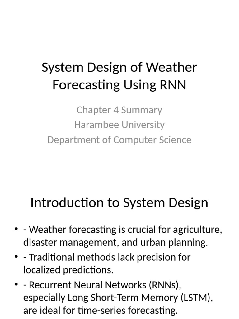 Chapter Four Summary | PDF | Weather Forecasting | Forecasting