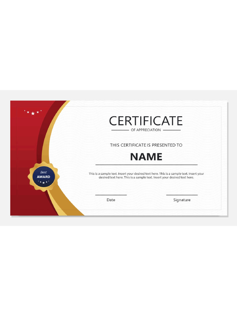 Certificate Template Powerpoint Presentations | PDF