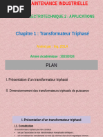 Diapo 1 - Transformateur Triphasé | PDF | Transformateur électrique | Inducteur