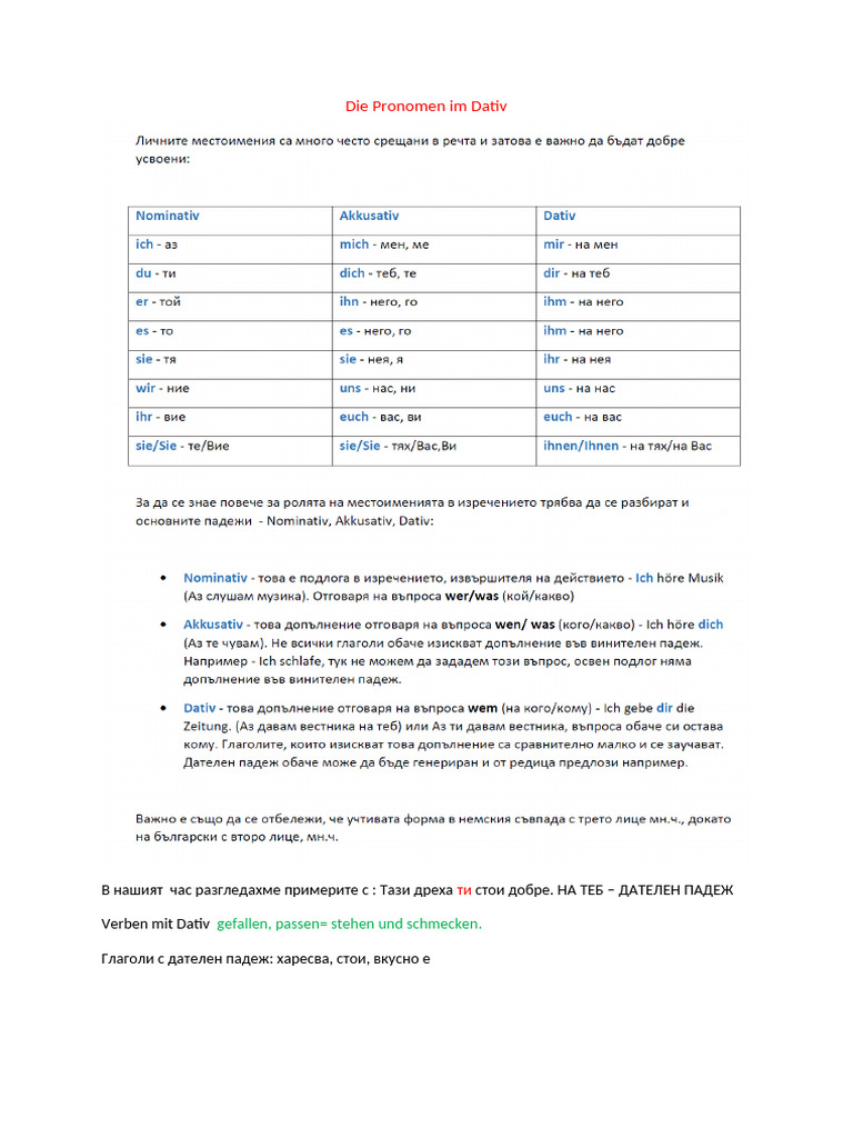Pronomen | PDF
