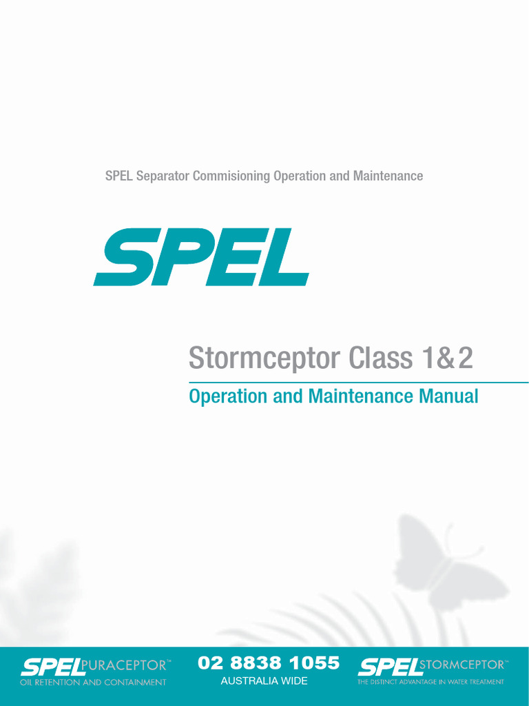 SPEL Stormceptor OM Manual | PDF | Occupational Safety And Health | Relay