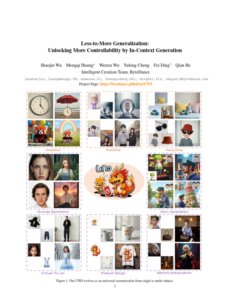Less-to-More Generalization: Unlocking More Controllability by In-Context Generation | PDF ...