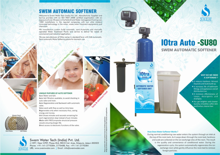 Swem Automatic Water Softener Plant | PDF