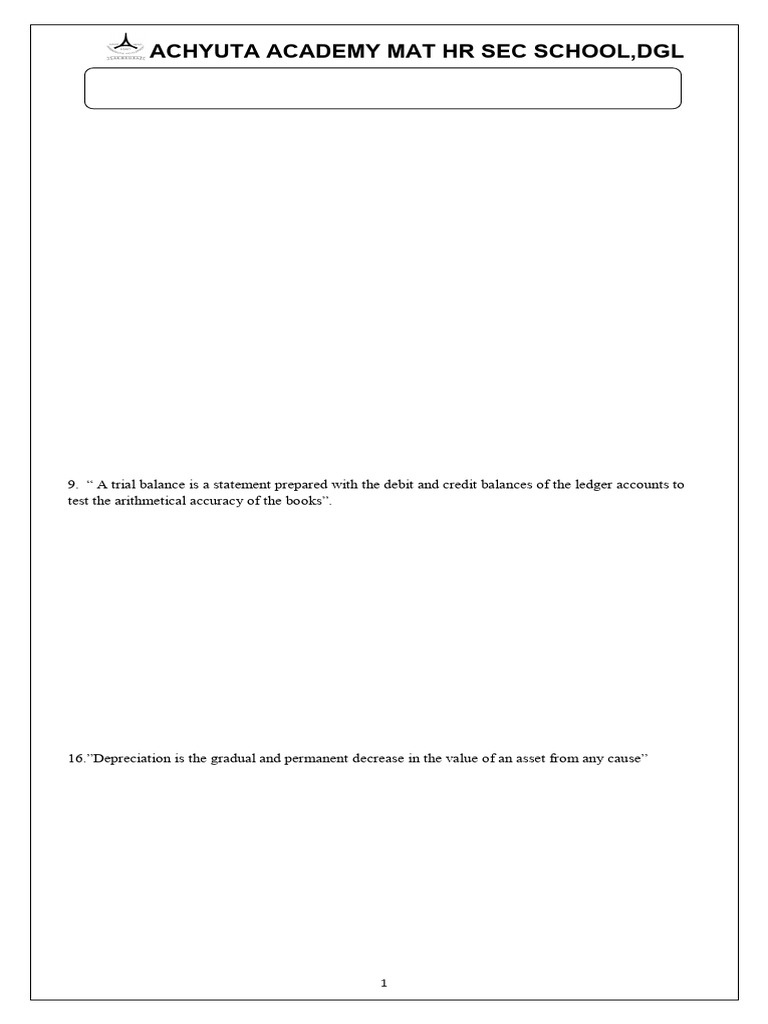 11th Accountancy Model Question Paper English Medium PDF Download 1 ...