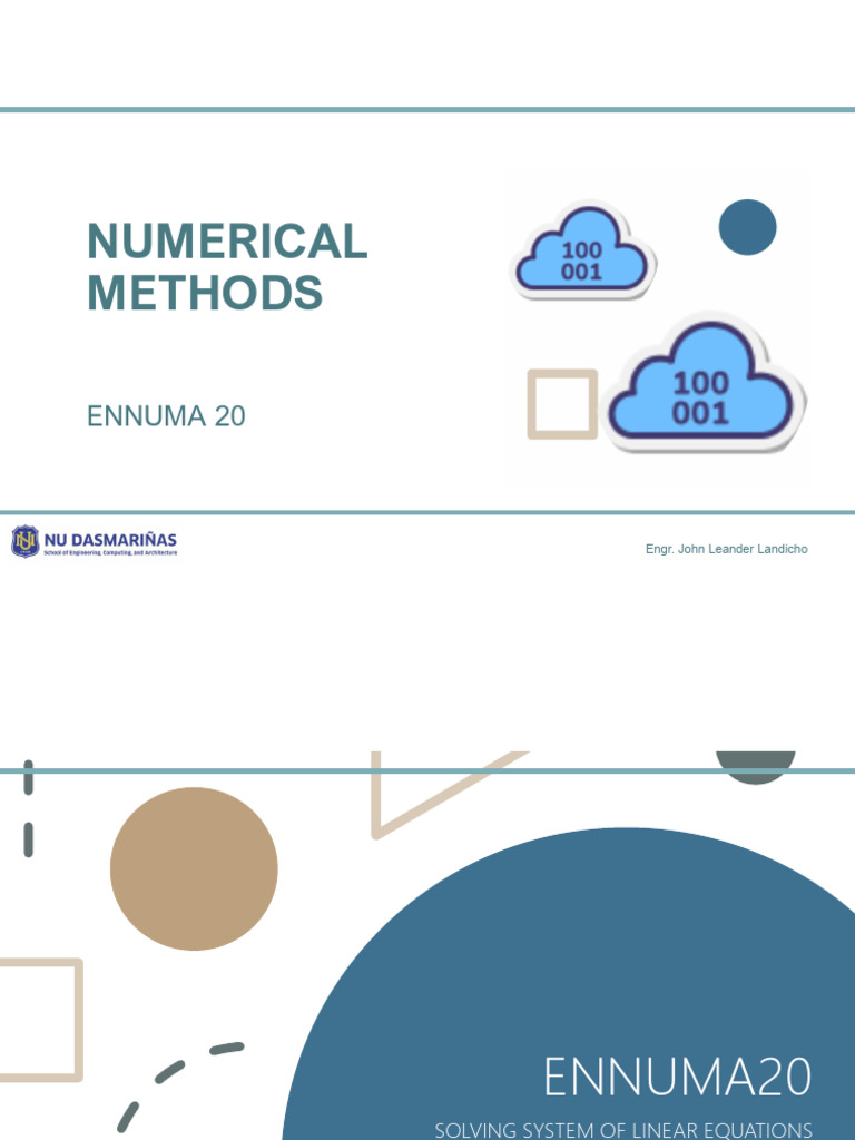 3.0 - Ennuma20 - Solving System of Linear Equations Part 1 | PDF