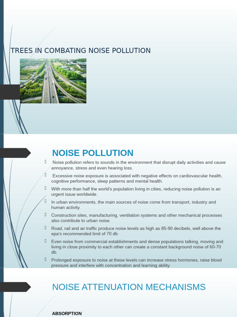 Trees in Combating Noise Pollution | PDF | Noise | Trees