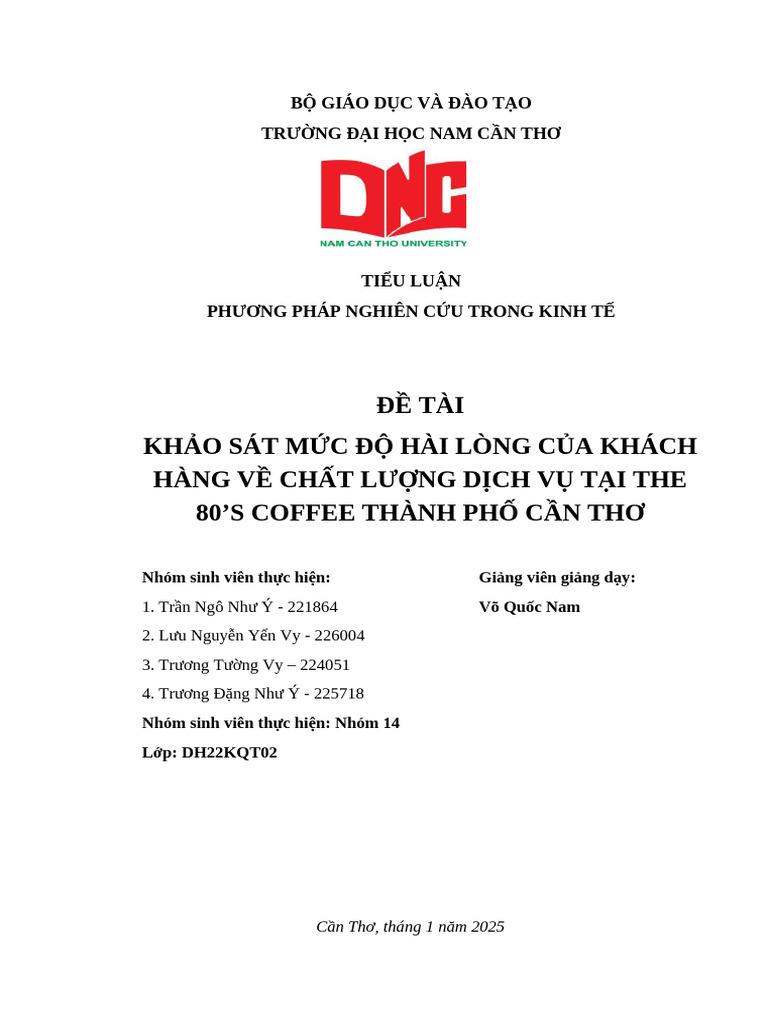 TL PPNCKT - DH22KQT02 - Nhóm 14. Docx 2 | PDF