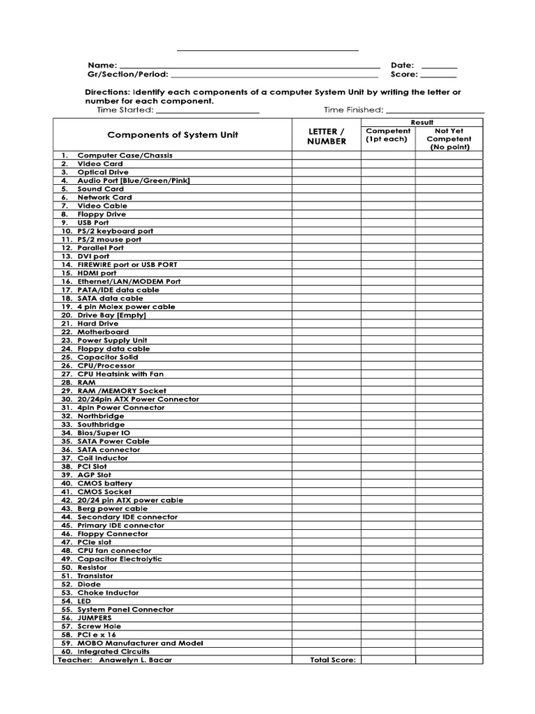 Ict Grade 9 Sheet | PDF