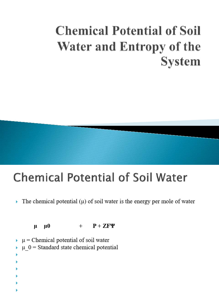 Soil Water Potential and Management | PDF | Entropy | Soil