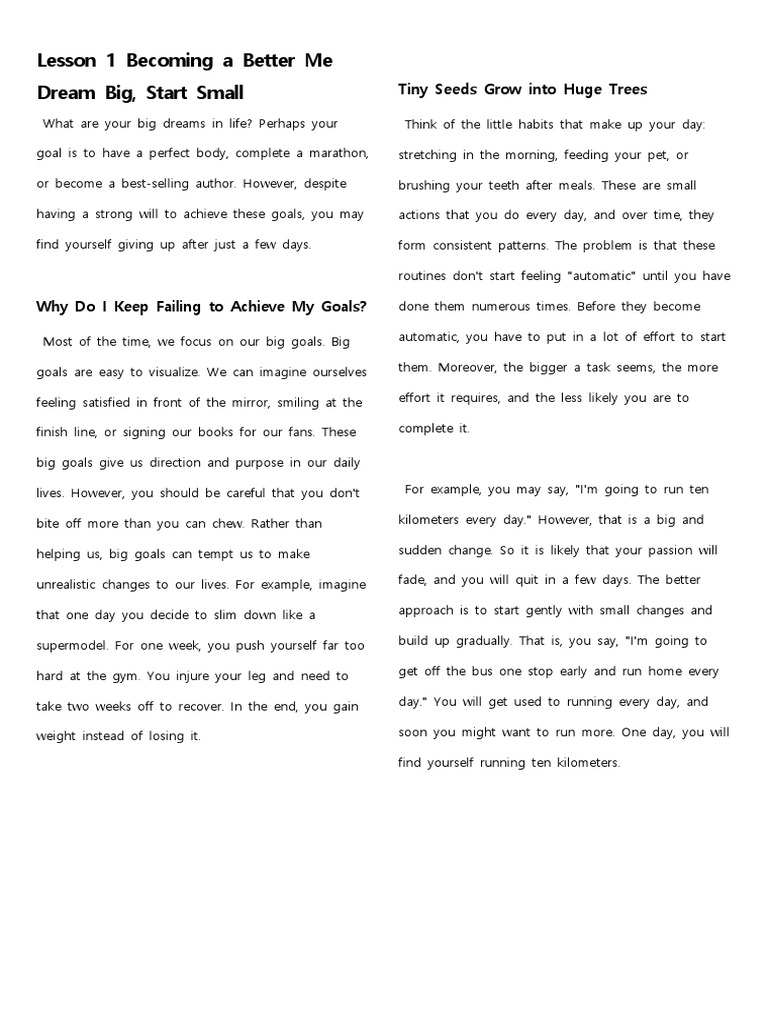 Lesson 1 Becoming A Better Me | PDF