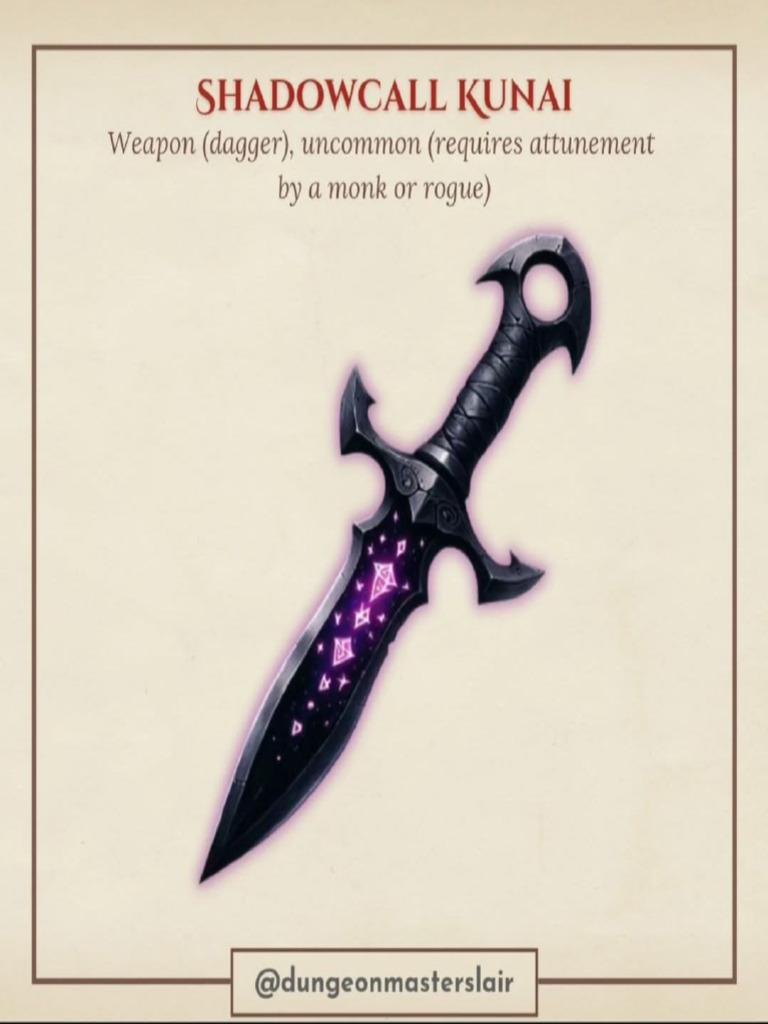 Shadowcall Kunai | PDF