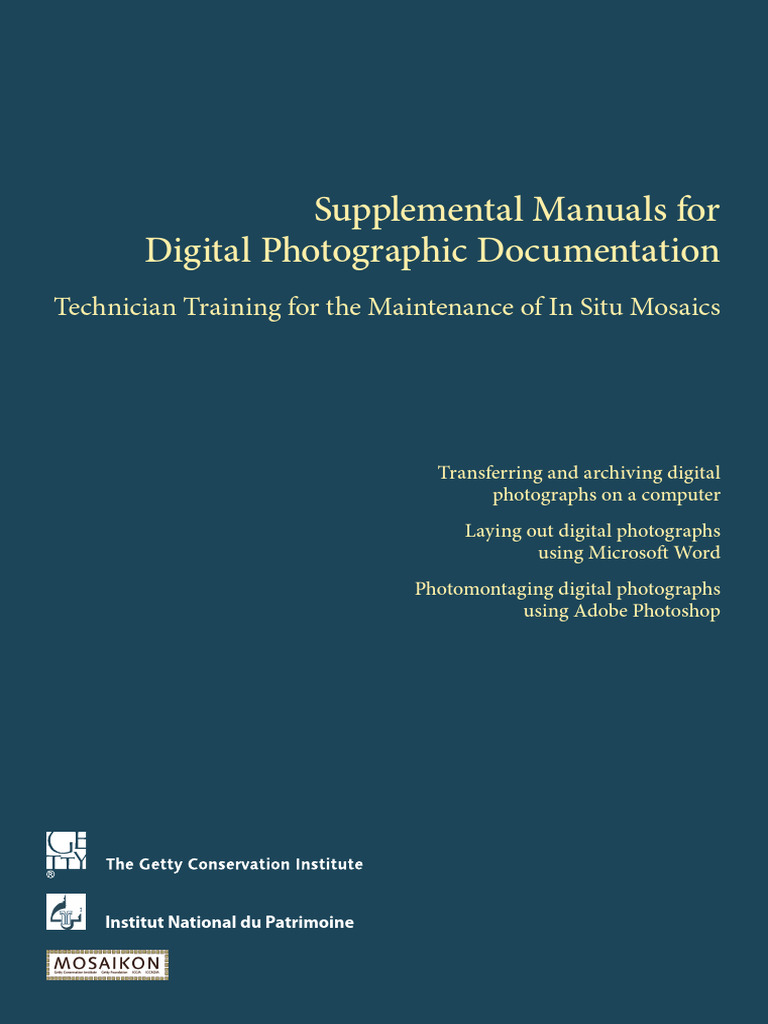 Sup Manuals For Digital Photographic Documentation2014 | PDF | Icon (Computing) | Image Resolution