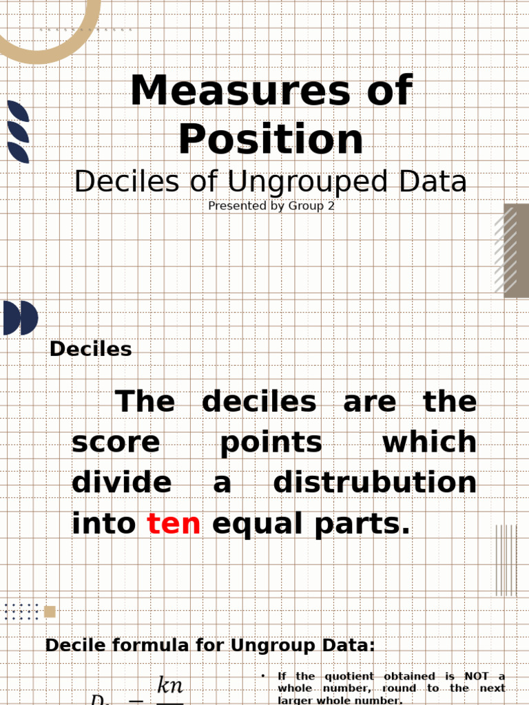 Group 2 Ungrouped Data Deciles | PDF
