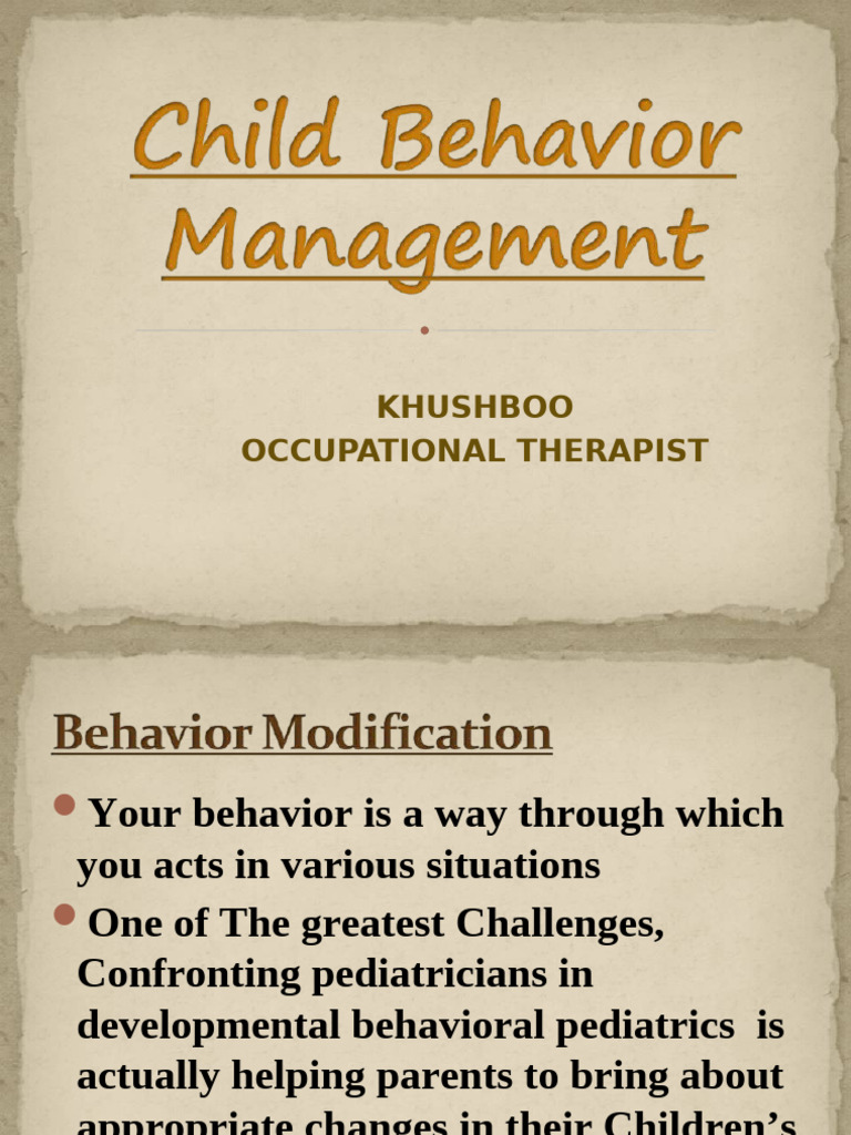 Child Behavior Management Techniques | PDF | Reinforcement | Behavior