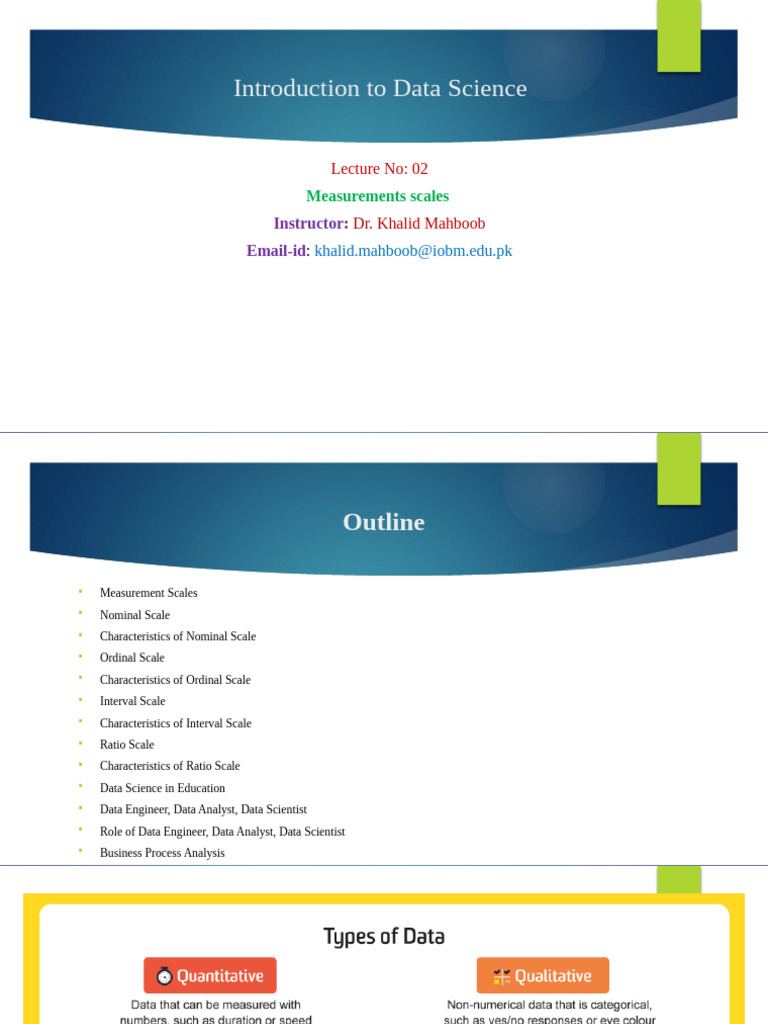 Understanding Measurement Scales in Data Science | PDF | Level Of ...