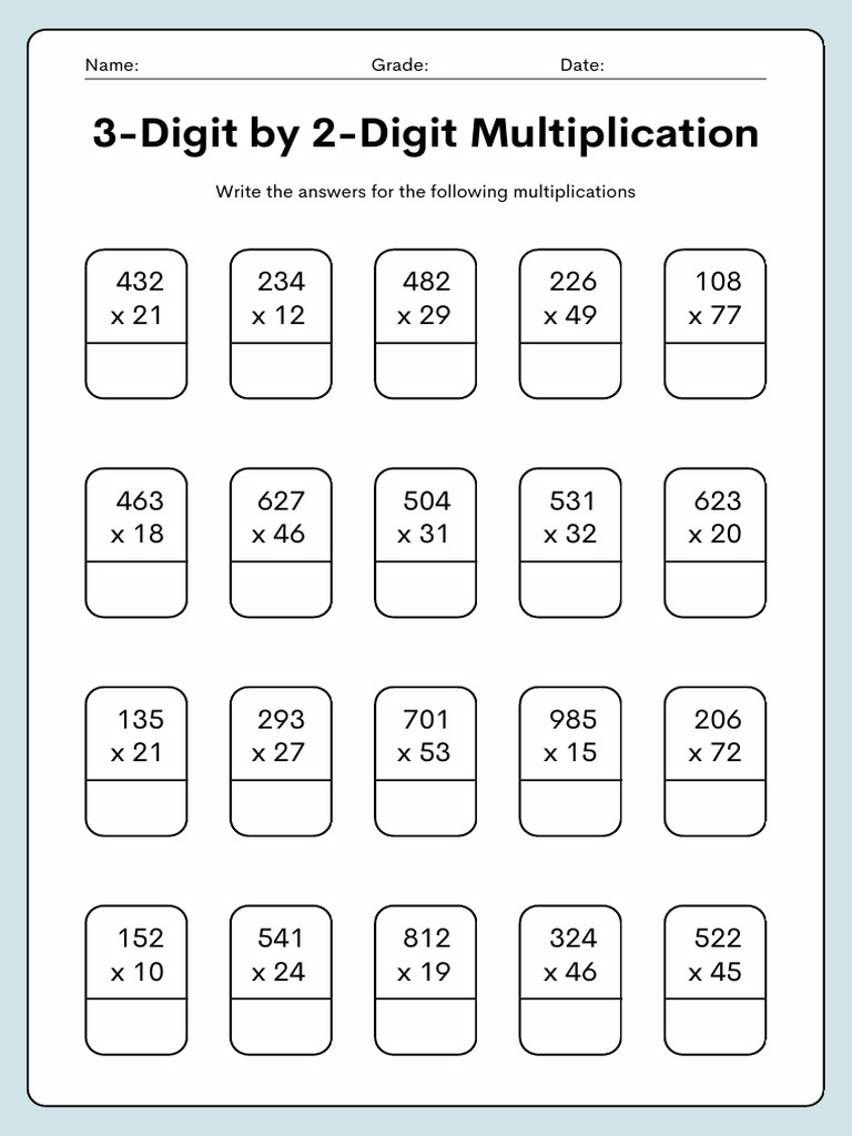 Perkalian 3 Digit | PDF