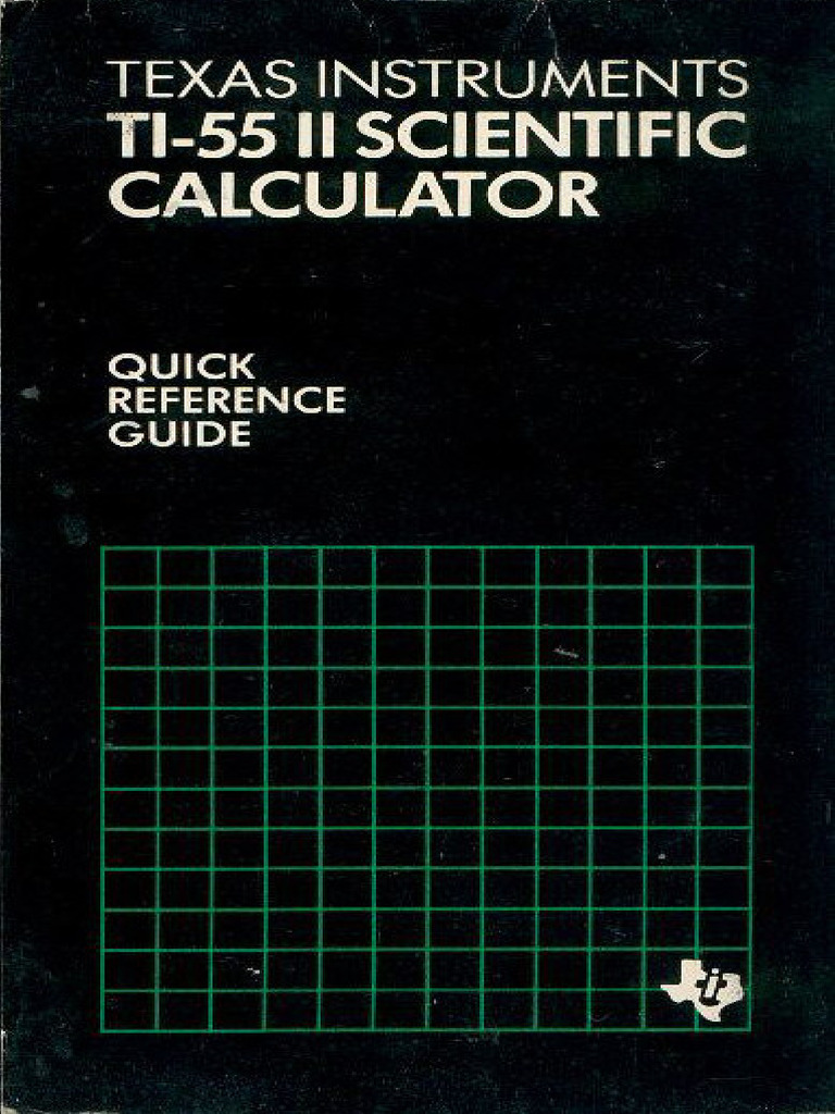 Manual Calculadora TI-55-II - QR - US | PDF