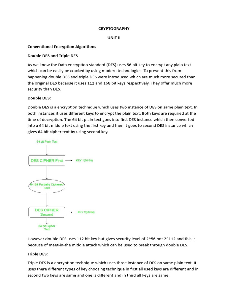 Cryptography Notes Unit-II | PDF | Public Key Cryptography | Key ...