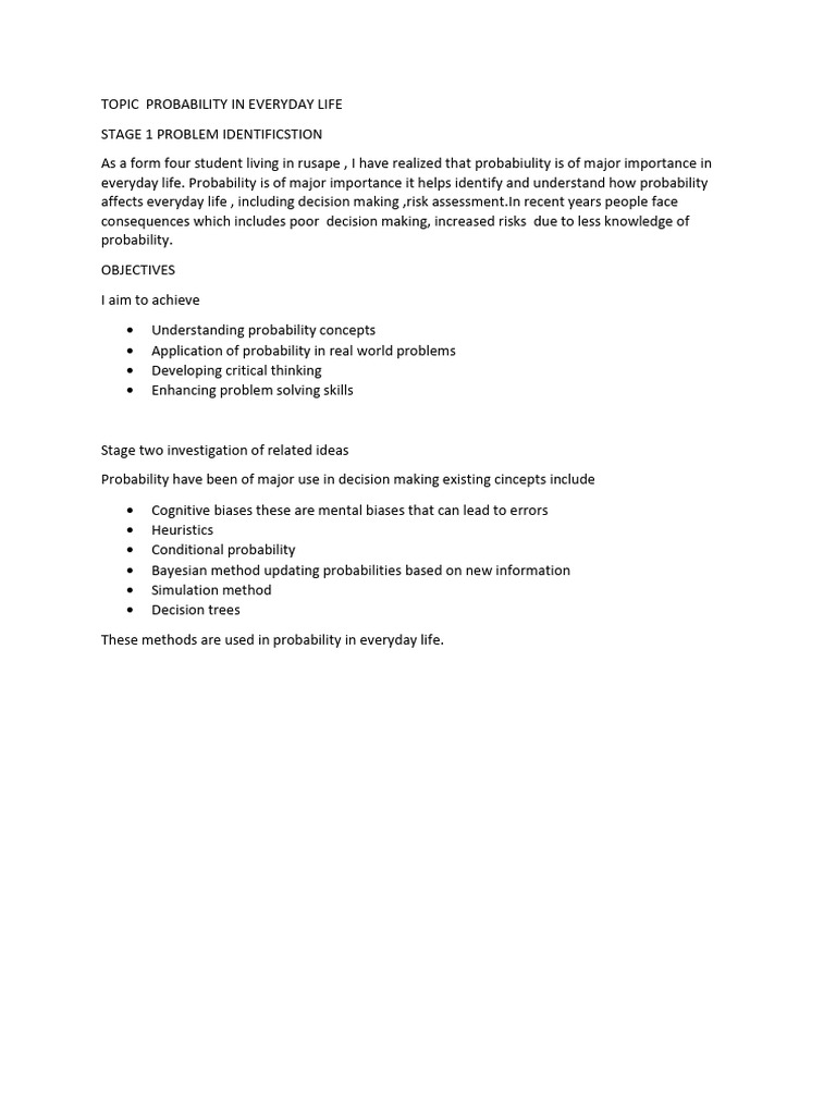 Understanding Probability in Daily Life | PDF