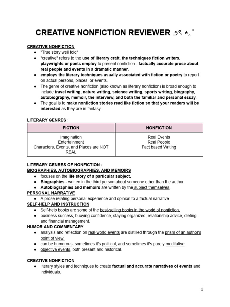 Understanding Creative Nonfiction | PDF | Creative Nonfiction | Poetry