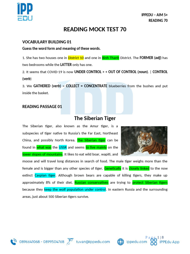 (Teacher's Note) Ipp Ielts - Aim 5+ - Mock Test 70 - Off | PDF ...