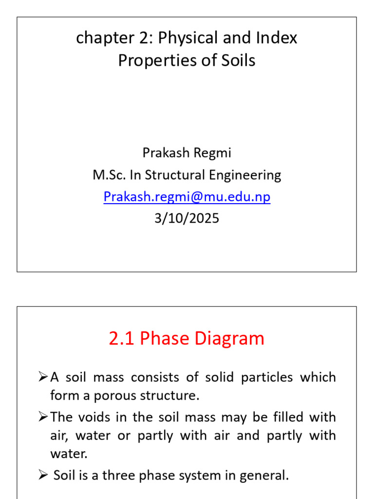 Soil Properties: Phase and Relationships | PDF