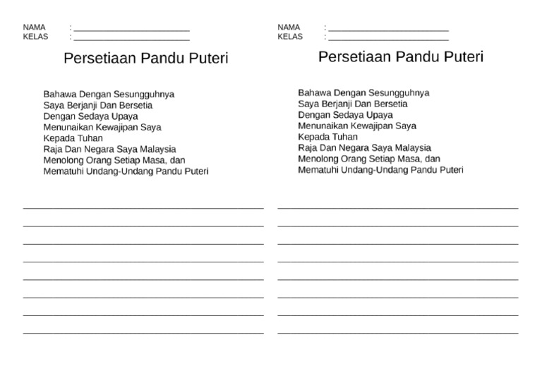 Persetiaan Pandu Puteri Pdf