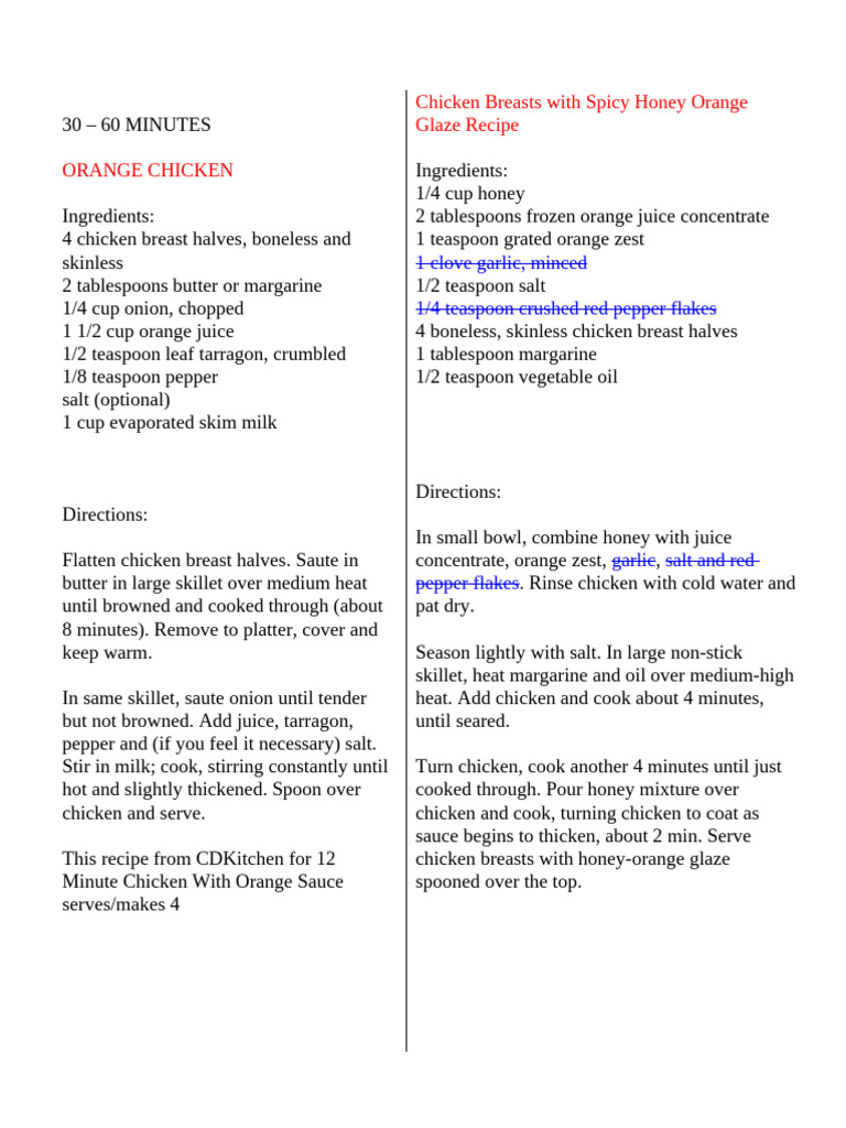 Orange Chicken | PDF
