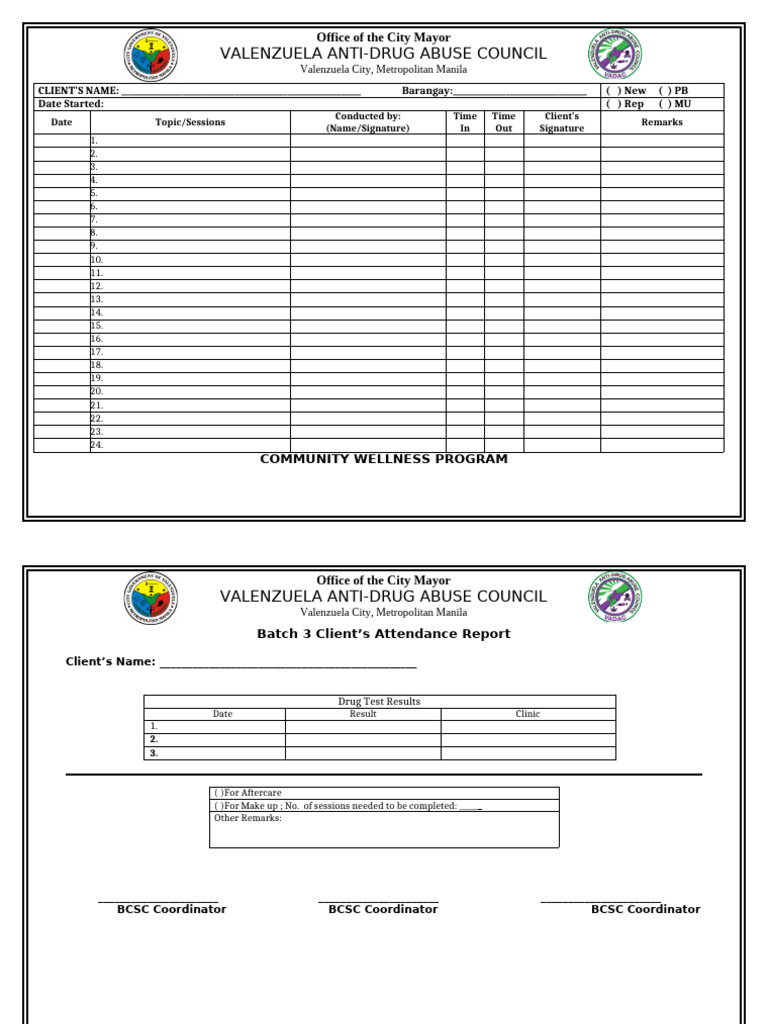 Client's Attendance | PDF