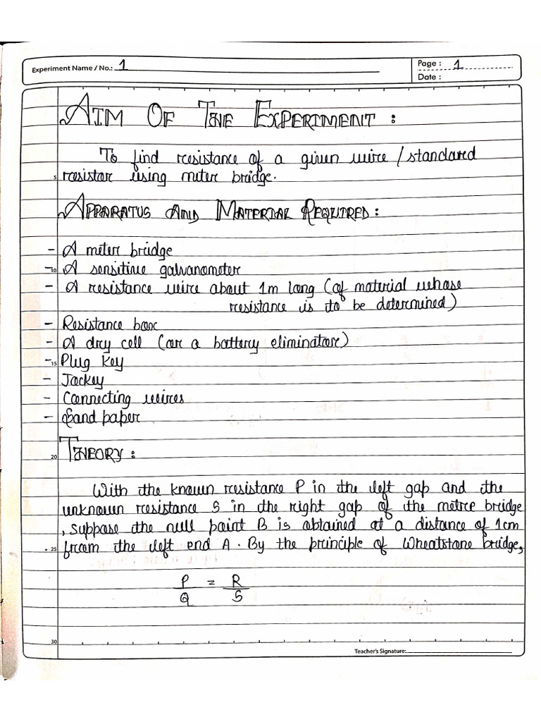 Exp 1 Class 12 | PDF