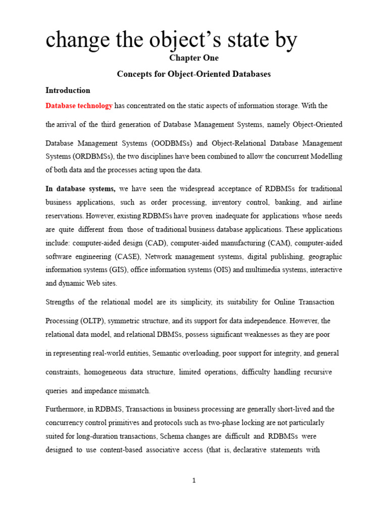 Advanced Database Systems Handout | PDF | Inheritance (Object Oriented Programming) | Databases