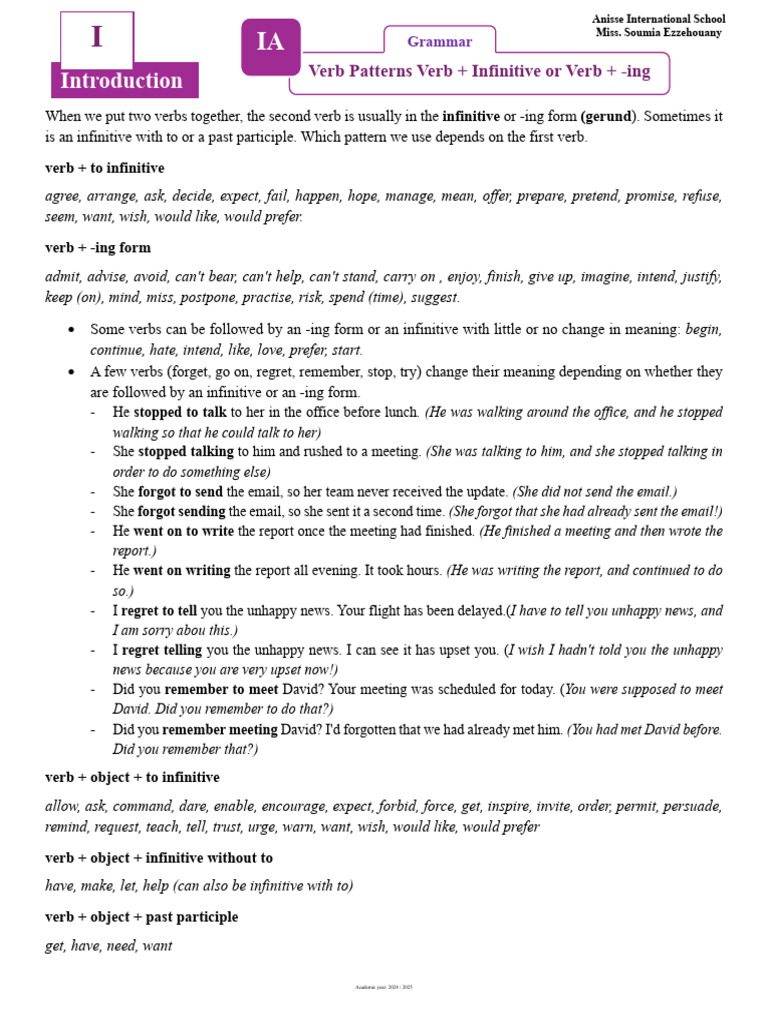 Vorb Patterns Solutions 2 | PDF | Verb | Semantic Units