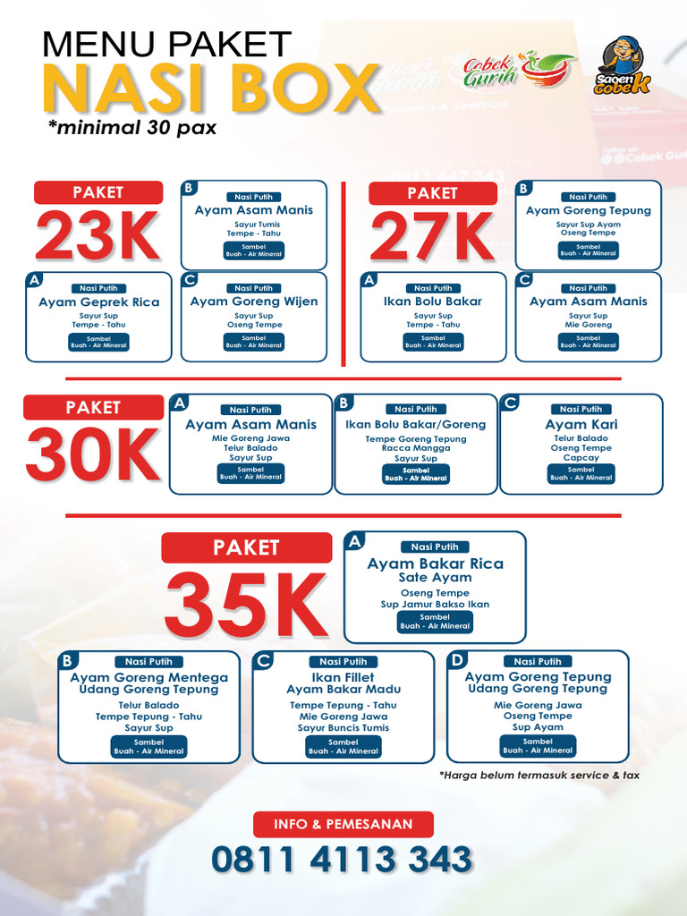 SCG Menu NB & PR | PDF