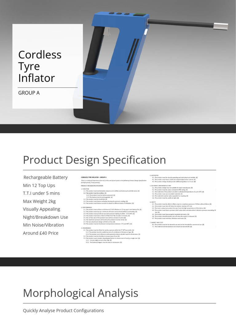 Cordless Tyre Inflator Presentation_Group A.pptx | PDF