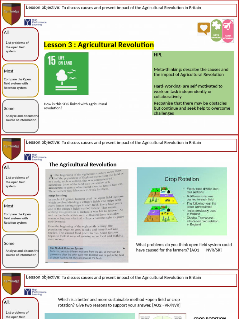 Lesson 3 _Agricultural Revolution | PDF | Crop Rotation | Agriculture