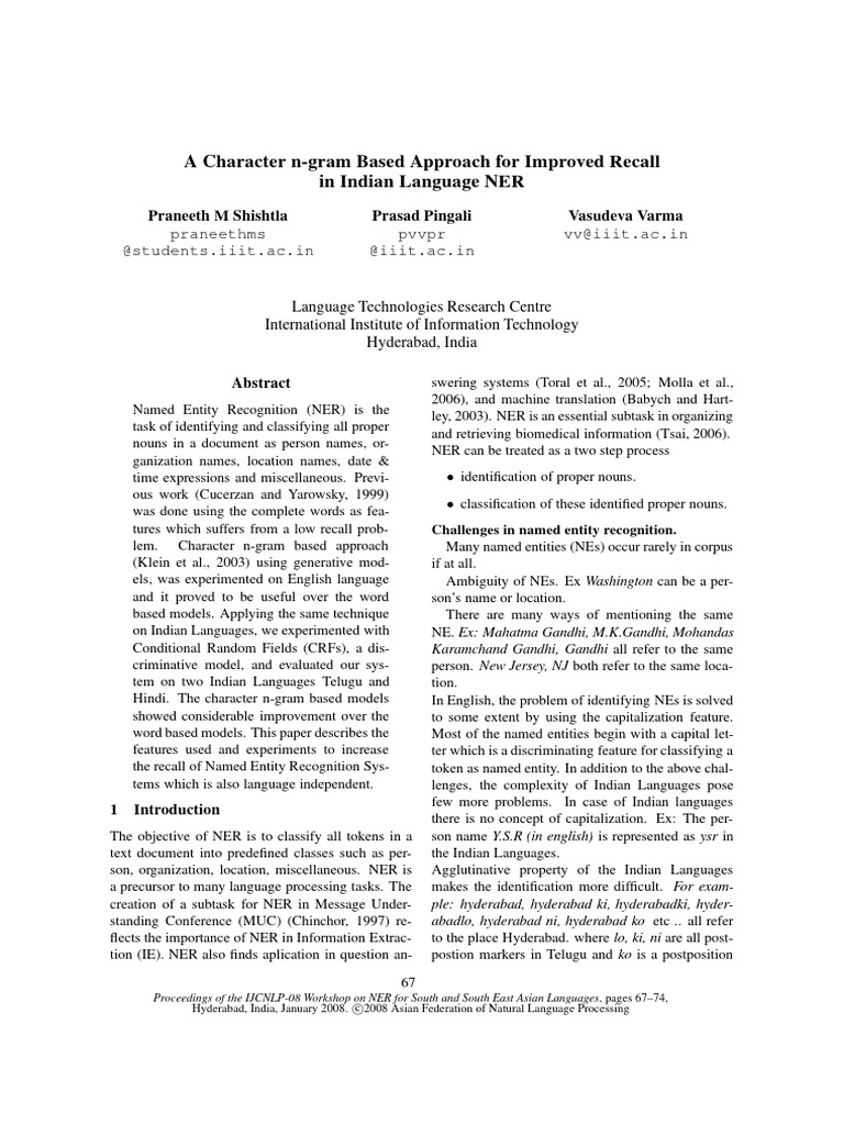 A Character N-Gram Based Approach For Improved Recall in Indian ...