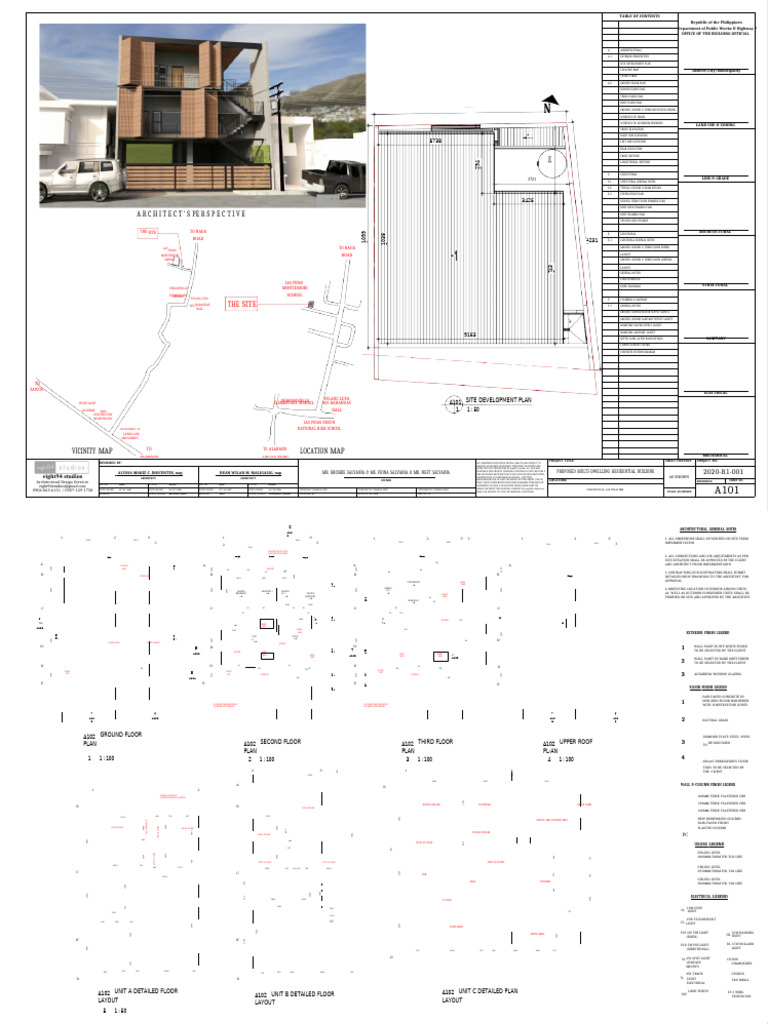Multi-Dwelling Residential Building Plans | PDF | Civil Engineering ...