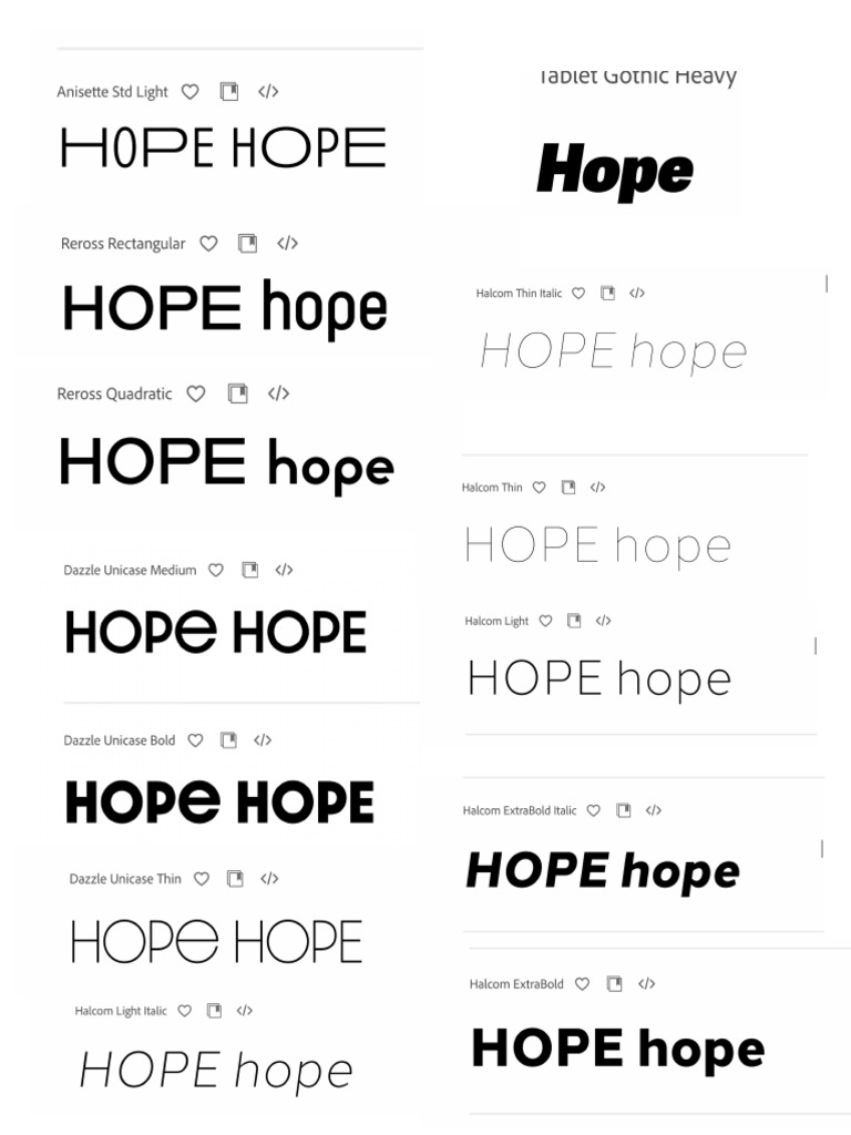 Hope Type | PDF