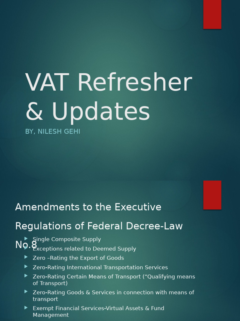 VAT Updates: Key Amendments Explained | PDF | Value Added Tax | Taxes