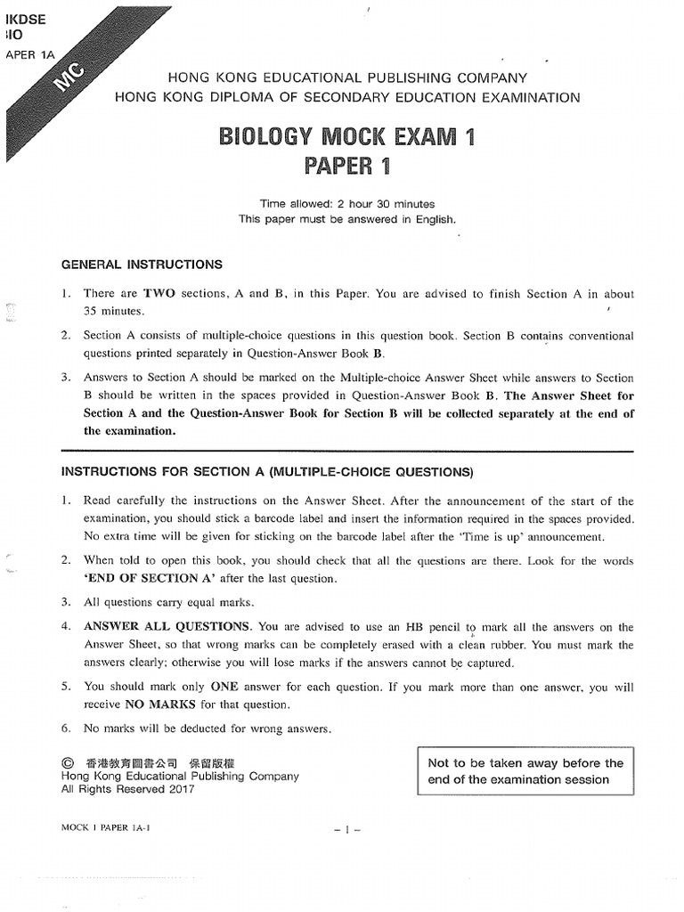 Bio Mock Set B1 | PDF