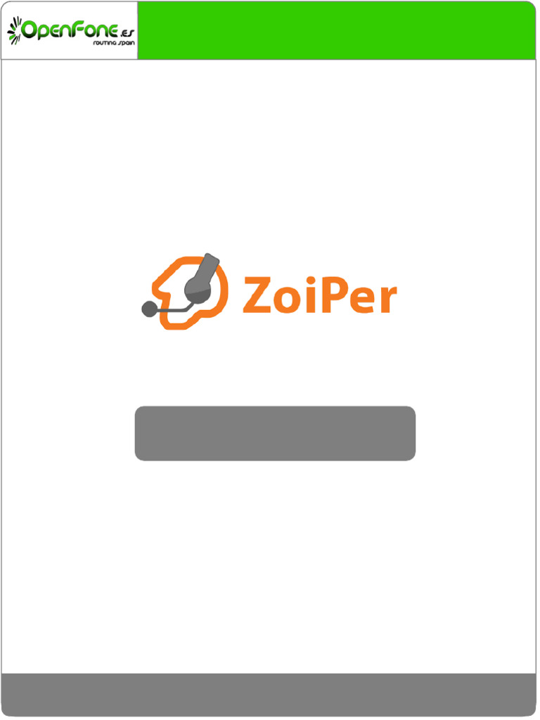 Manual Zoiper | PDF | Aplicación movil | protocolo de Iniciacion de Sesion