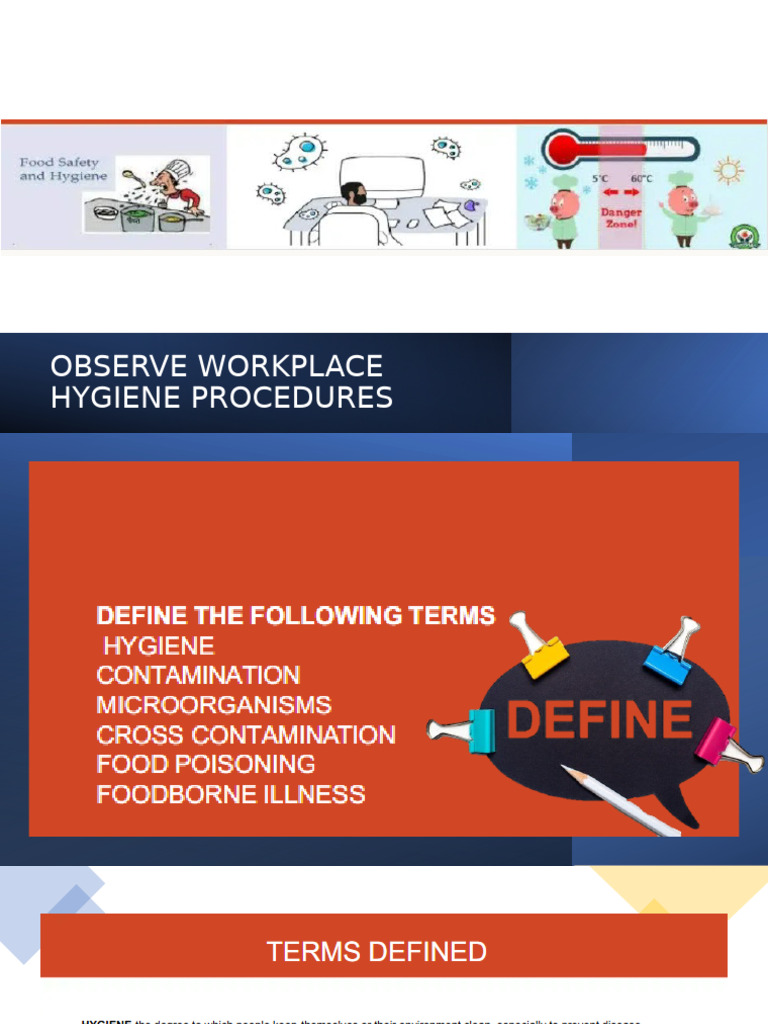 Observe Workplace Hygiene Procedures | PDF