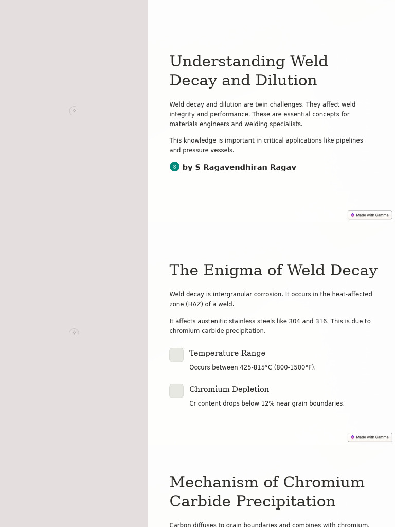 Understanding Weld Decay and Dilution | PDF