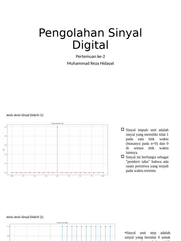 Pengolahan Sinyal Digital2 | PDF
