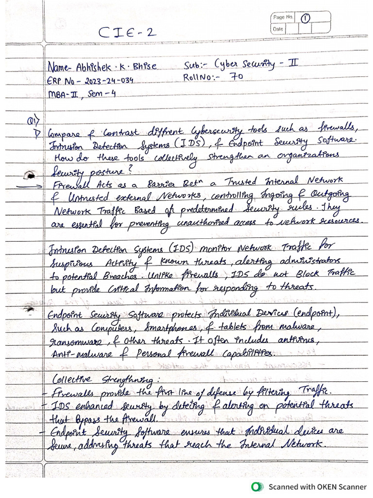 Cybersecurity CIE-2 | PDF