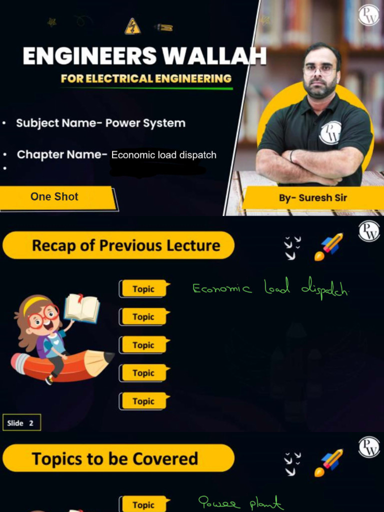 Economic Load Dispatch Class Notes.pdf | PDF