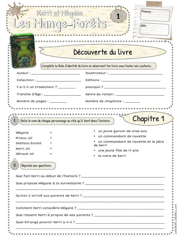 Les Mange-Forêts : Fiche de lecture | PDF