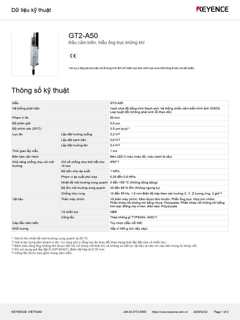 GT2-A50 Datasheet | PDF